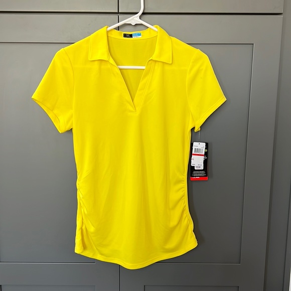 PGA Tour | Tops | Nwtpga Toursz Xs Bright Yellow Golf Shirt Wside ...
